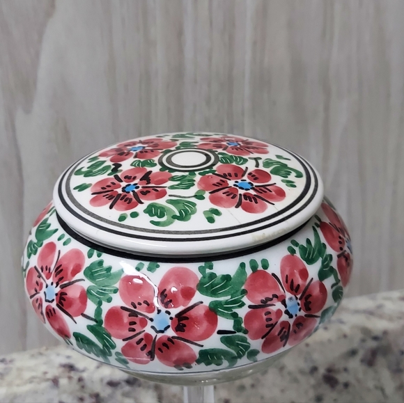 Source Unknown | Accents | Covered Ceramic Box Handmade In Cyprus White ...